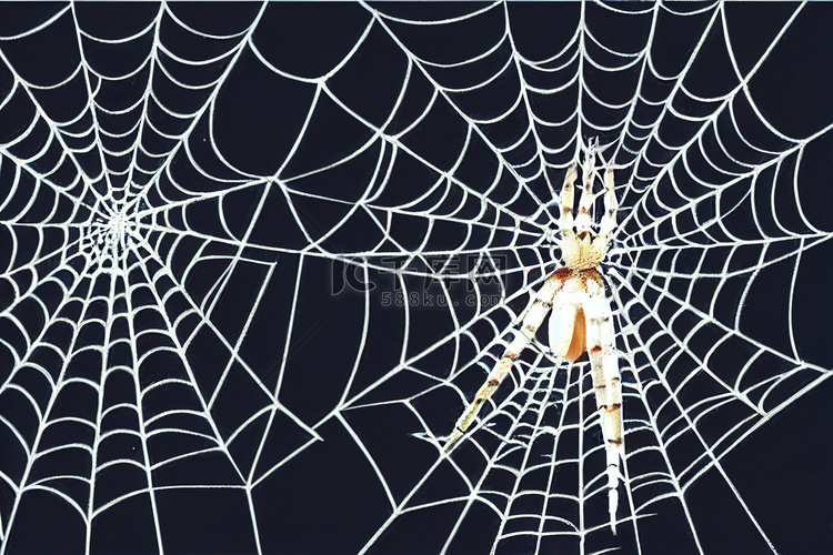 万圣节卡片和背景的蜘蛛网高清摄影大图-千库网