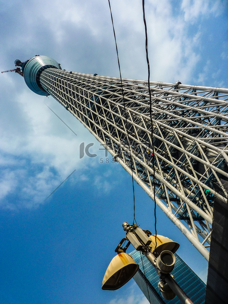 建设中的东京晴空塔高清摄影大图-千库网
