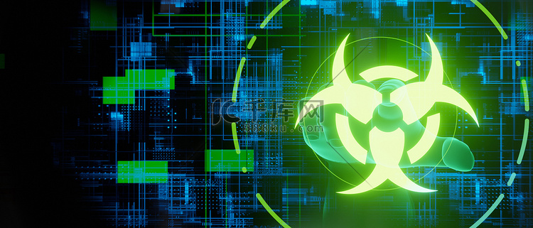 生物危害技术保护生命免受有害化学品和辐射的技术责任 3D 插图。高清摄影大图-千库网