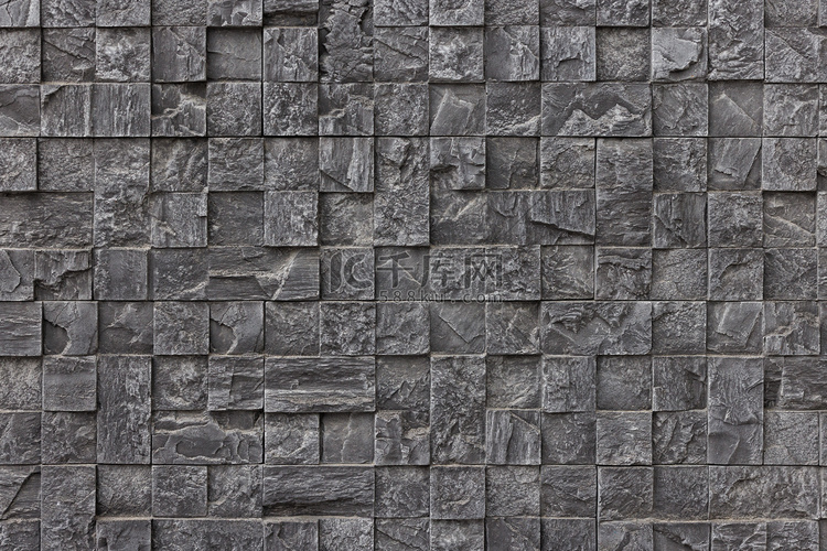 假石墙，塑料面板仿小长方体墙砖砌马赛克高清摄影大图-千库网