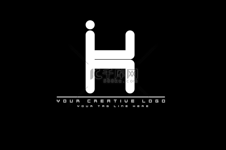 IH HI 抽象矢量标志会标模板高清摄影大图-千库网