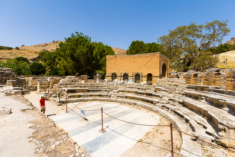 Praetorium，古罗马时代遗址在希腊克里特岛 Gortyna。高清摄影大图-千库网