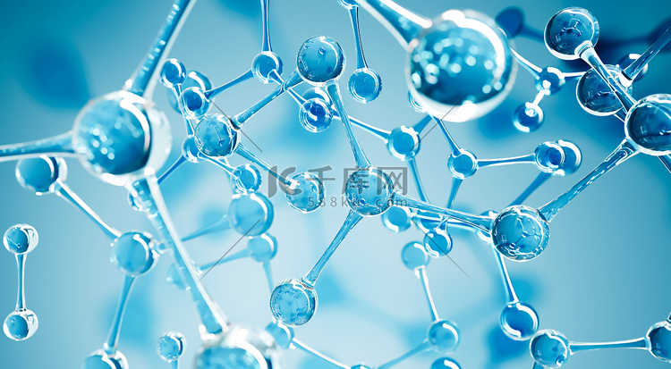 抽象分子设计。高清摄影大图-千库网
