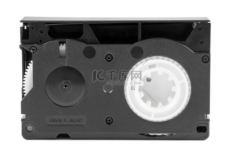 白色背景上的 VHS-C 录像带高清摄影大图-千库网