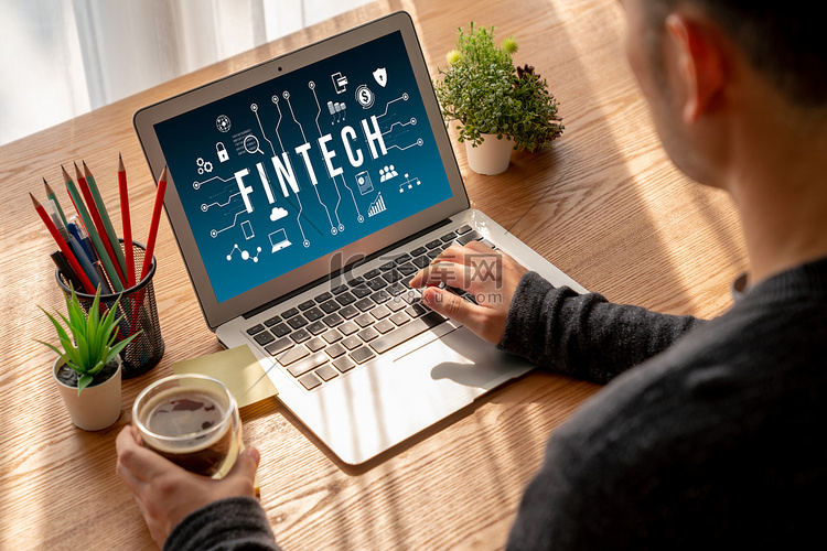 适用于时尚企业的 Fintech 金融技术软件高清摄影大图-千库网