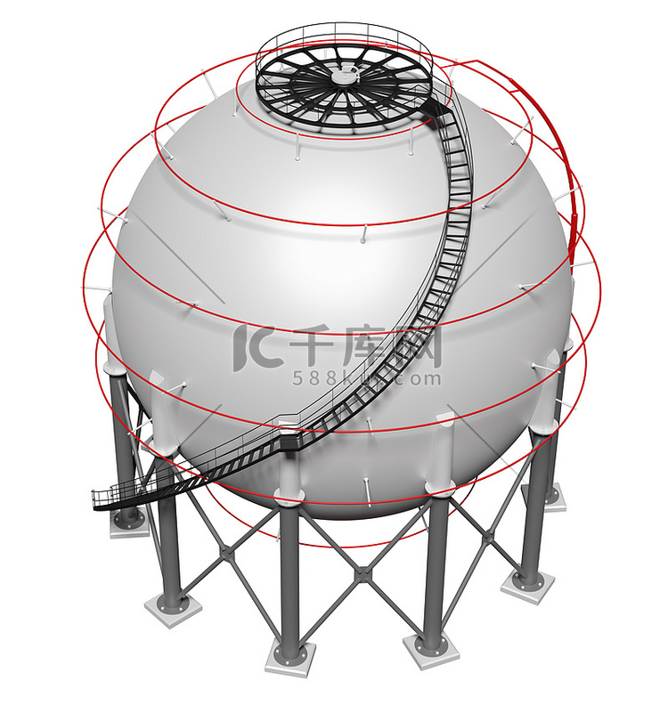球形储气罐。 高清摄影大图-千库网