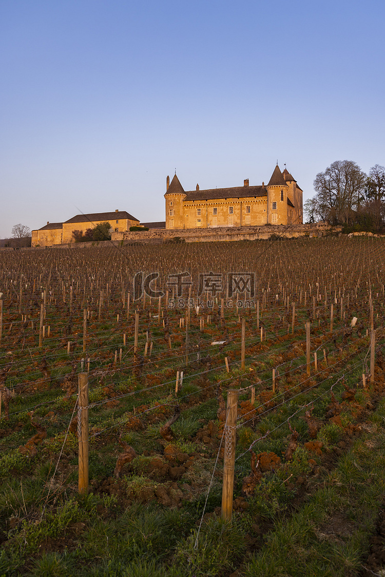 Chateau de Rully 城堡，Saone-et-Loire 省，勃艮第，法国高清摄影大图-千库网