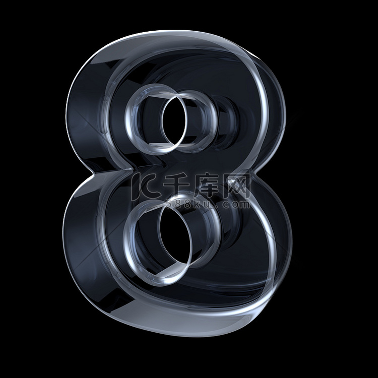 透明 X 射线编号 8 八。 高清摄影大图-千库网