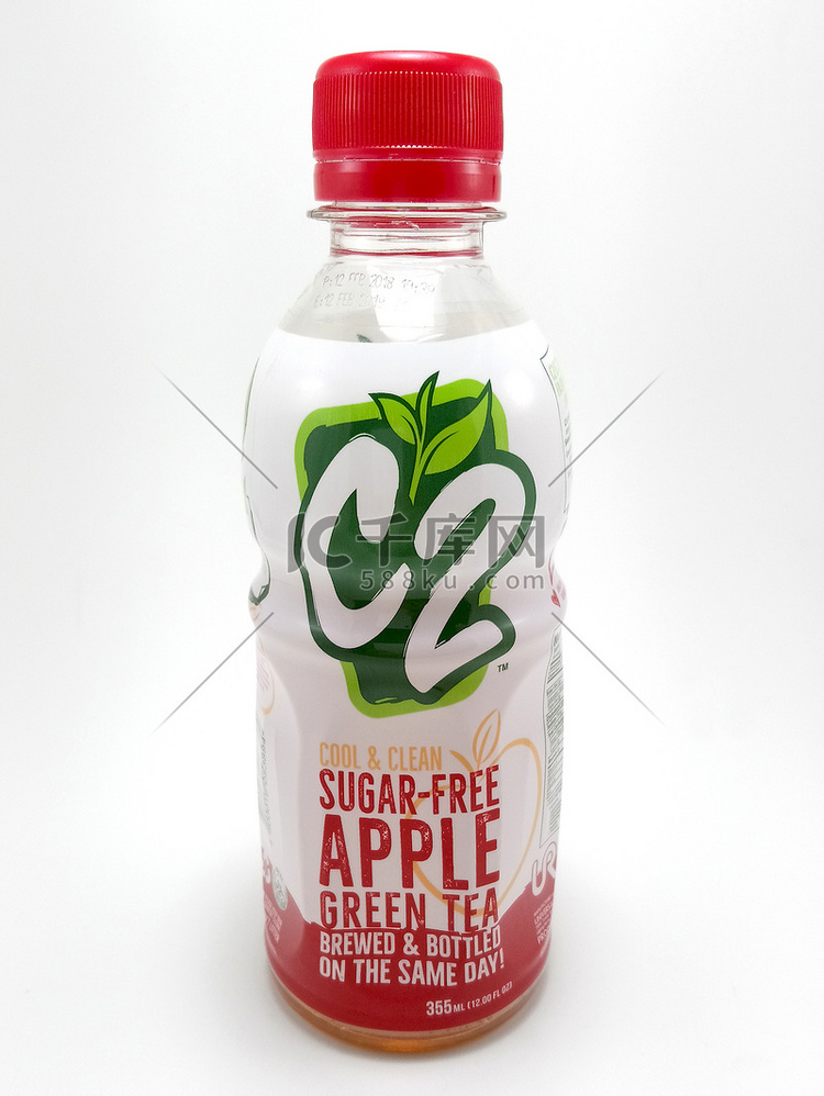 C2 cool and clean free sugar free apple green tea bottle in 马尼拉, P高清摄影大 ...