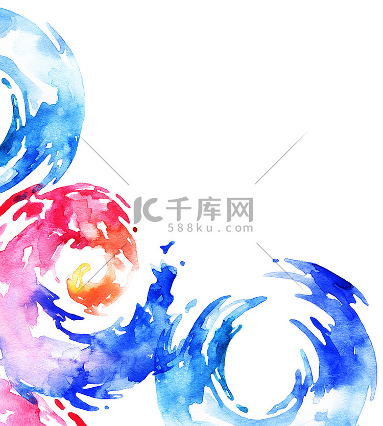 水彩颜料渍高清摄影大图-千库网