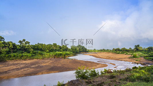 南非克鲁格国家公园 Shingwedzi 河的风景高清摄影大图-千库网