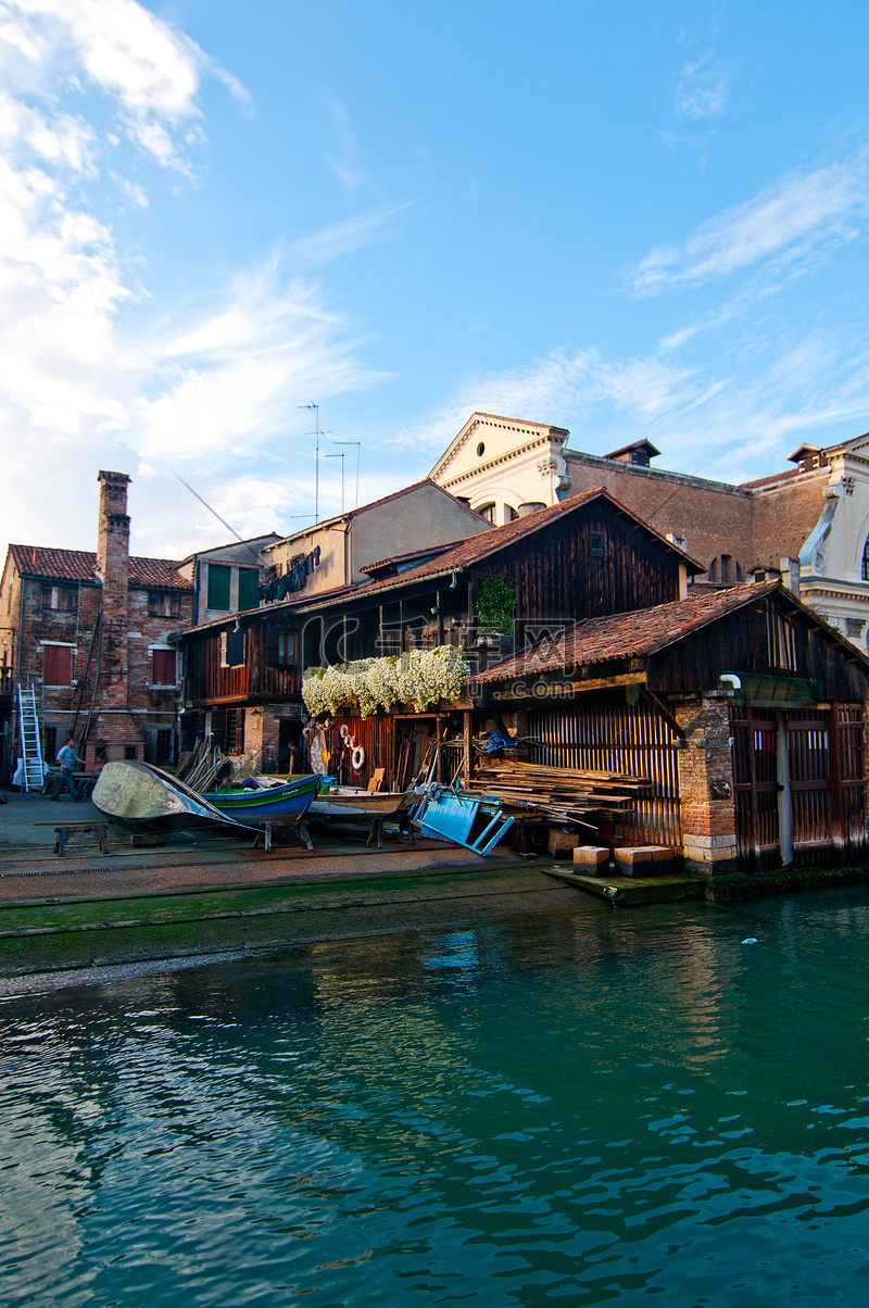 意大利威尼斯 San Trovaso squero 视图高清摄影大图-千库网