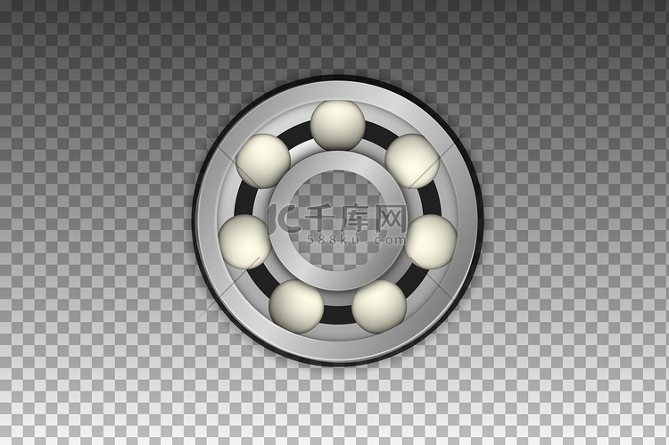 矢量隔离逼真的金属轴承图标高清摄影大图-千库网