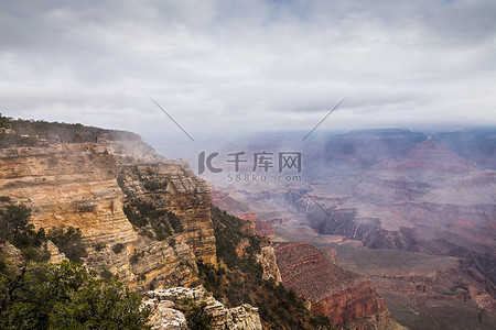 美国亚利桑那州大峡谷的景色高清摄影大图-千库网