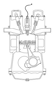 外形图汽油机高清摄影大图-千库网