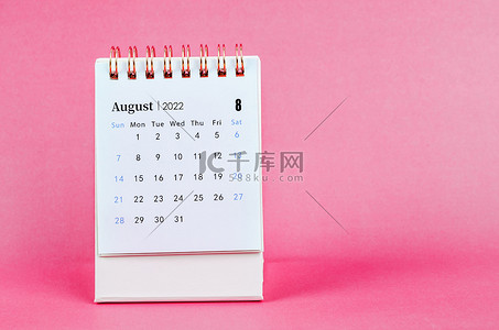 2022 年 8 月台历。高清摄影大图-千库网