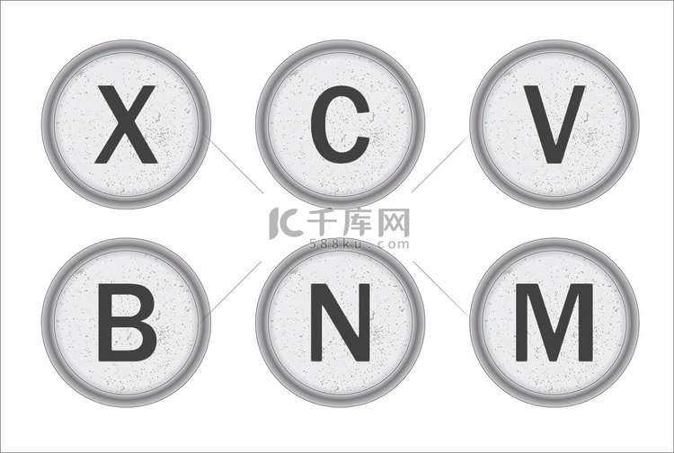打字机键 XCVBNM高清摄影大图-千库网