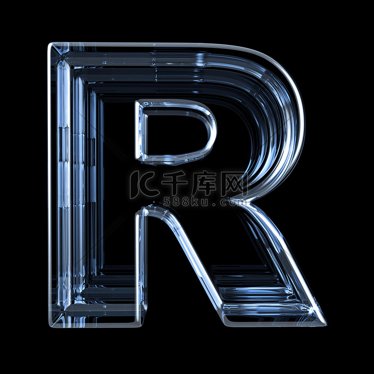 透明 x 射线字母 R.3d高清摄影大图-千库网
