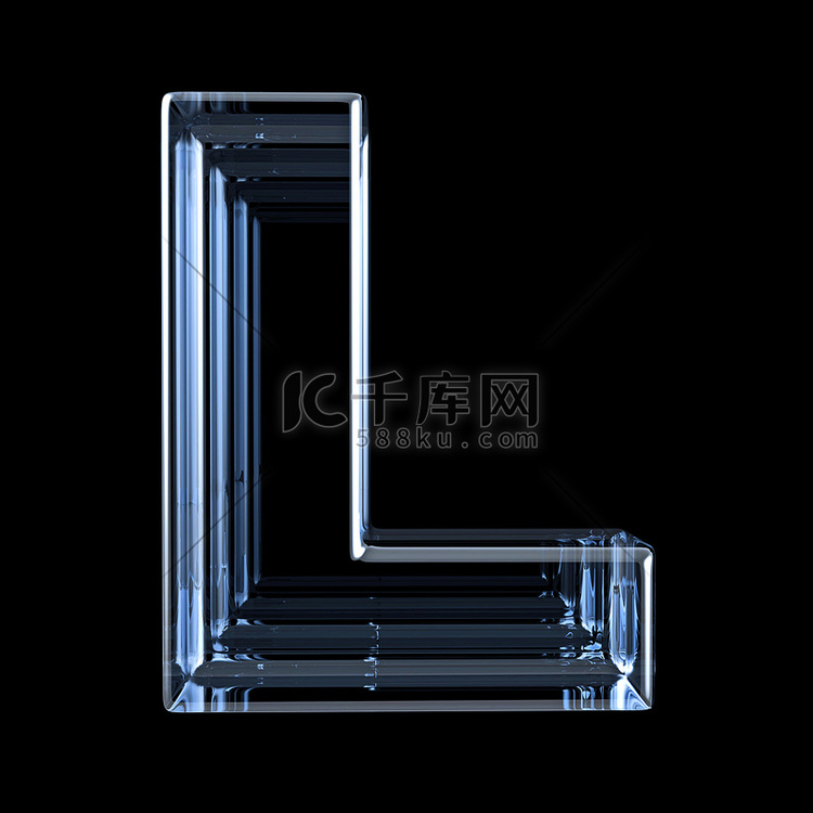 透明 x 射线字母 L.3d高清摄影大图-千库网