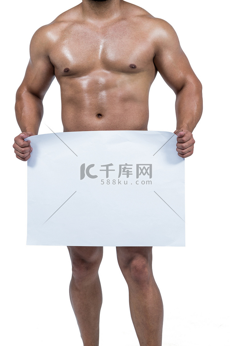 海报遮裆肌肉男高清摄影大图-千库网