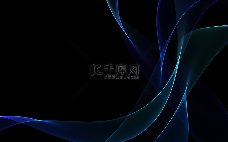 带有发光抽象波浪的深色抽象背景高清摄影大图-千库网
