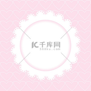 浪漫背景与心和情人节 D 的圆框高清摄影大图-千库网