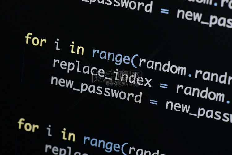真正的 Python 代码开发屏幕。高清摄影大图-千库网