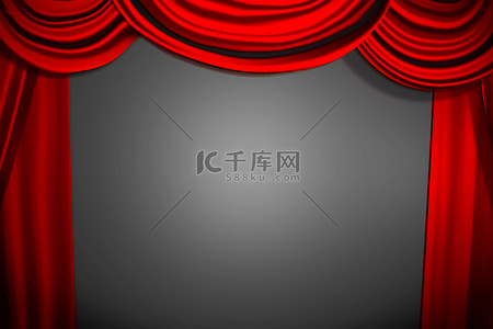 舞台上的剧院幕布和灯光。 高清摄影大图-千库网