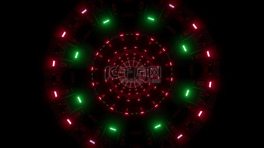 圆形灯与漂亮的发光设计工作背景 3d 插图高清摄影大图-千库网