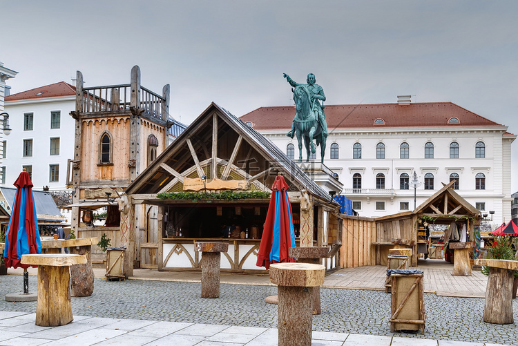 圣诞市场，慕尼黑，德国高清摄影大图-千库网