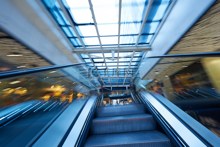 商场自动扶梯高清摄影大图-千库网