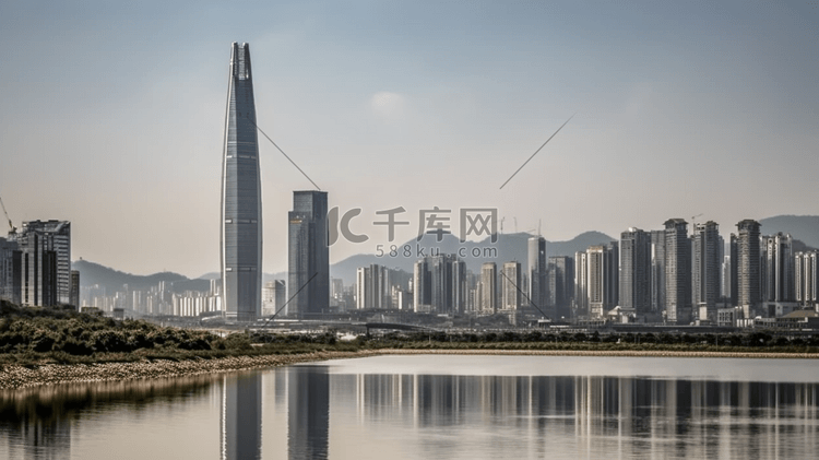 深圳福田城市cbd高清摄影大图-千库网