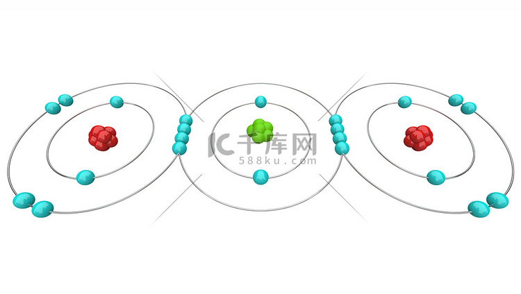 二氧化碳 CO2 - 原子图高清摄影大图-千库网