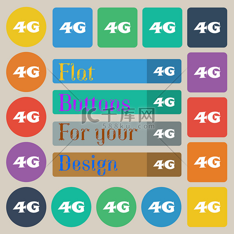 4G 标志图标。高清摄影大图-千库网