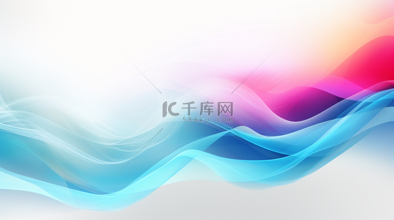 抽象的横幅，带有闪亮的波浪线矢量。背景图片免费下载_海报banner/高清大图_千库网(图片编号6448979)