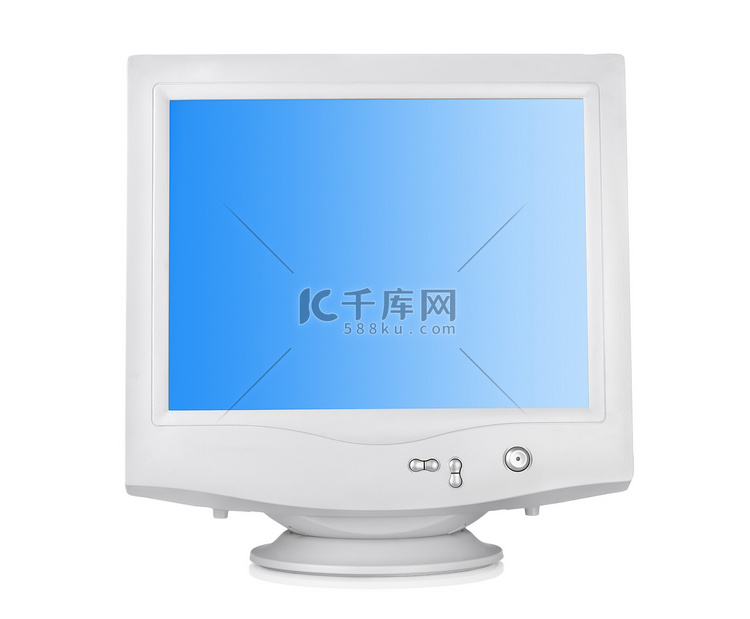 隔离的 CRT 显示器高清摄影大图-千库网