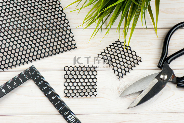 黑色塑料网高清摄影大图-千库网