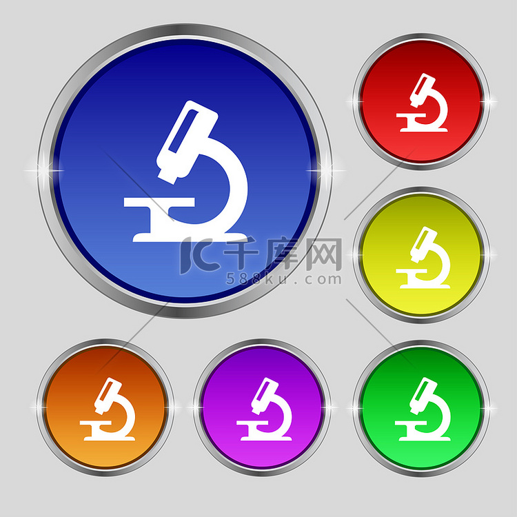 显微镜图标标志。高清摄影大图-千库网