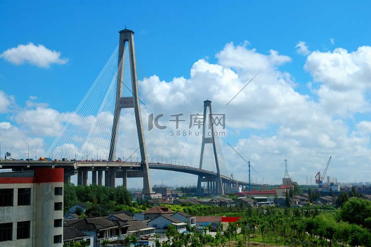 Xupu bridge, Shanghai高清摄影大图-千库网