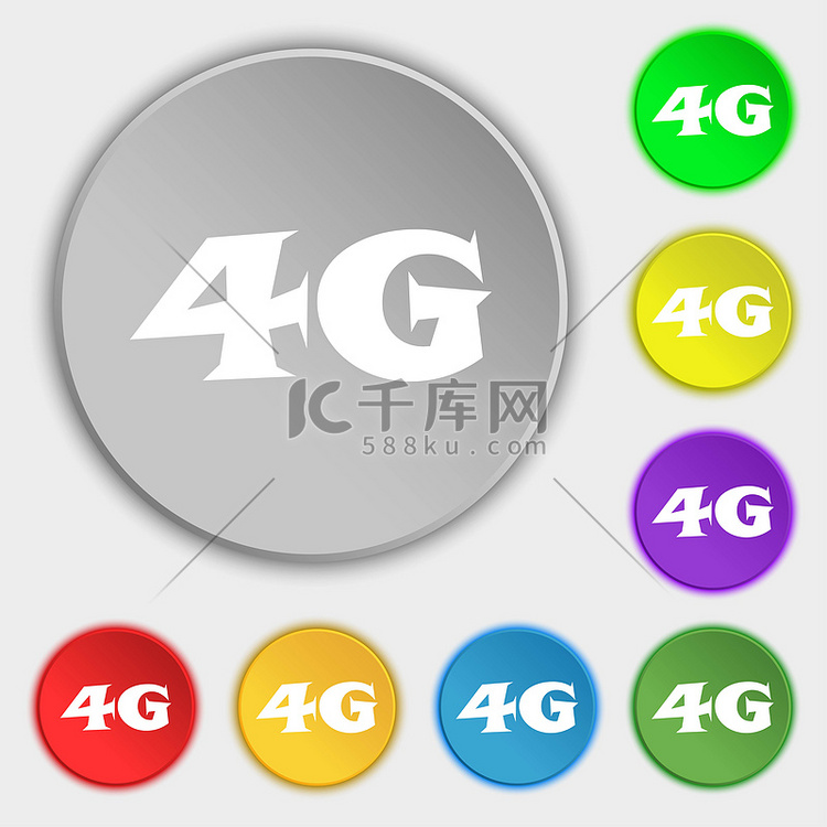 4G 标志图标。高清摄影大图-千库网