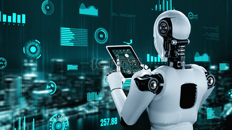 用于工业工厂的未来机器人人工智能类人猿 AI高清摄影大图-千库网