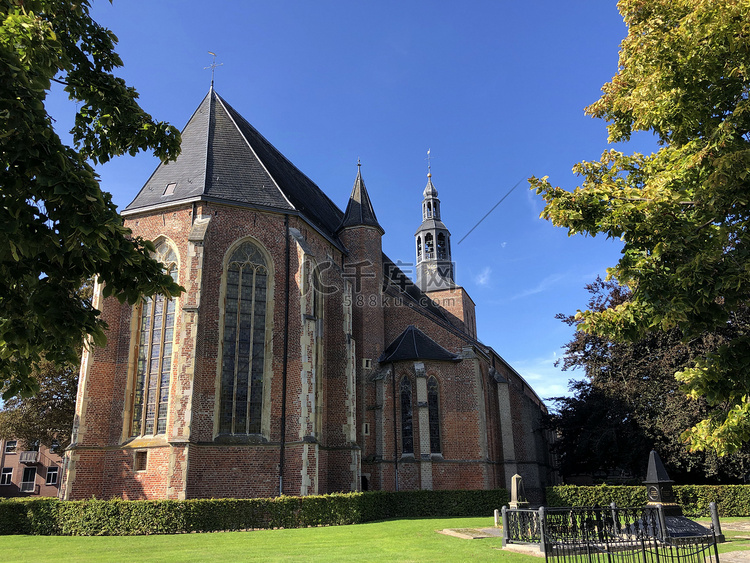 Groenlo 的老 Calixtus 教堂高清摄影大图-千库网