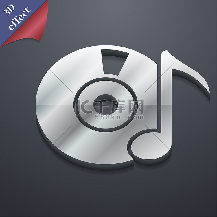 CD 或 DVD 图标符号。 高清摄影大图-千库网