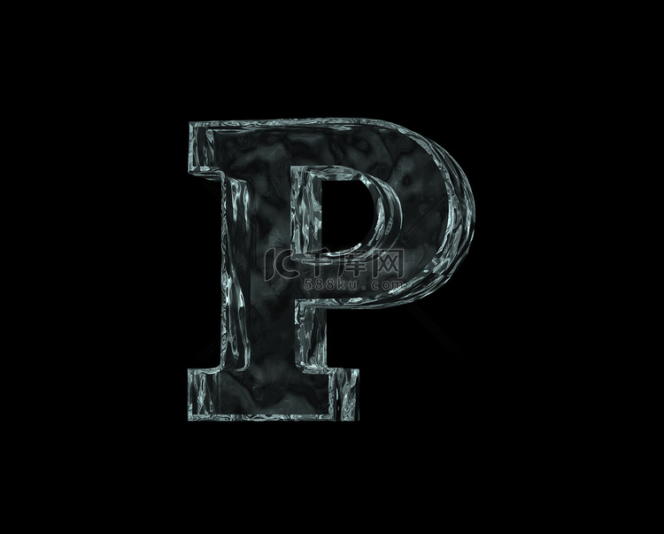冻结的字母 p高清摄影大图-千库网