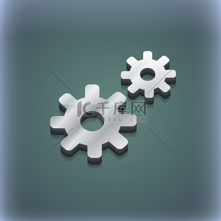 齿轮设置，齿轮齿轮机构图标符号。 高清摄影大图-千库网