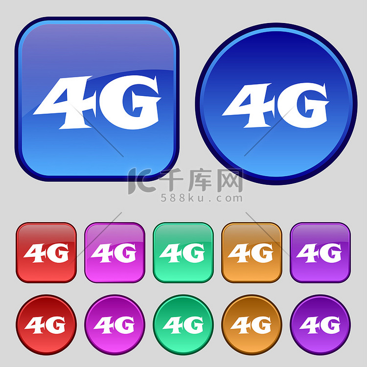 4G 标志图标。高清摄影大图-千库网
