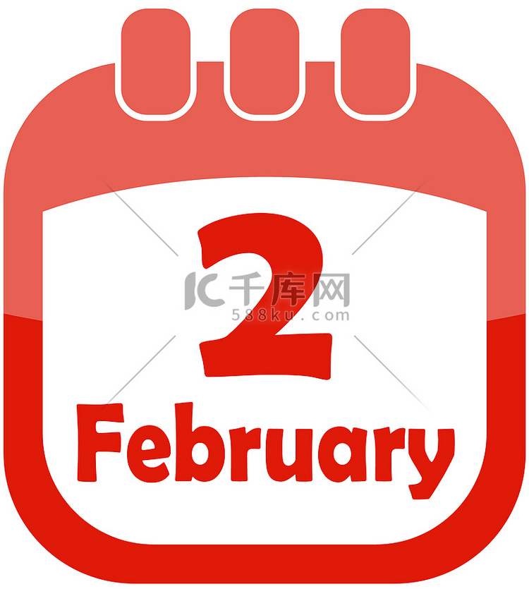 图标 2 月 2 日日历高清摄影大图-千库网