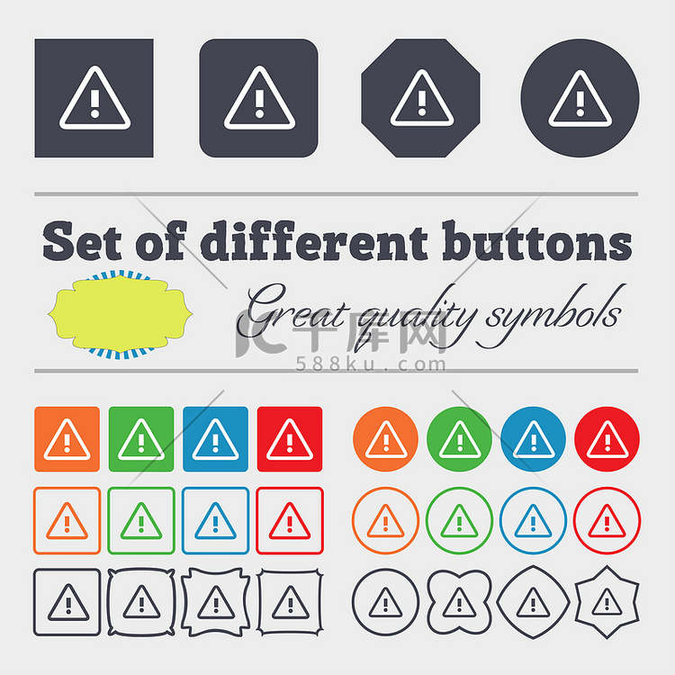 注意警告标志图标。高清摄影大图-千库网