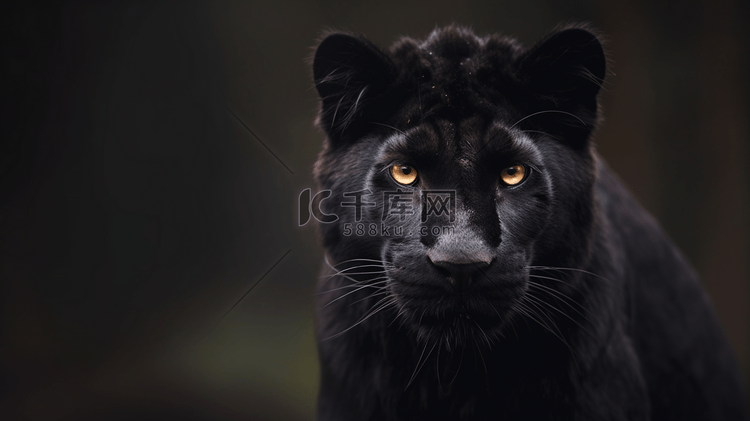 黑豹面部特写高清摄影大图-千库网