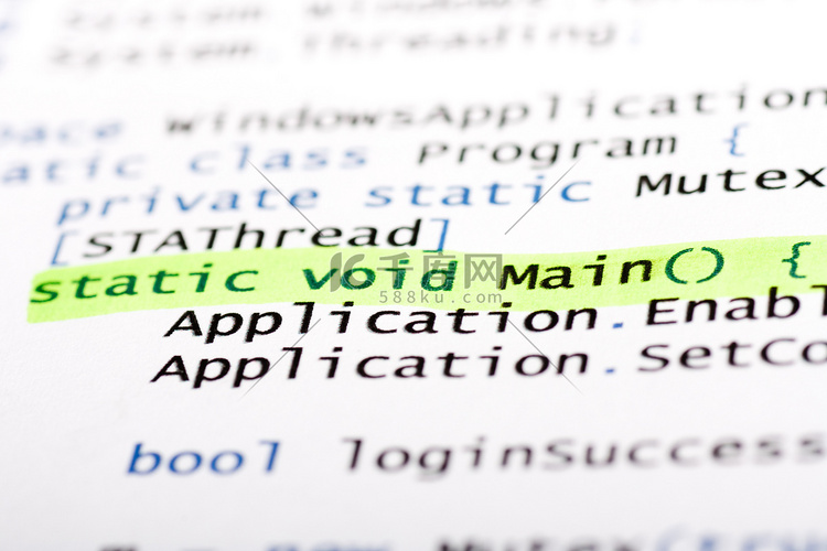 计算机代码Csharp高清摄影大图-千库网